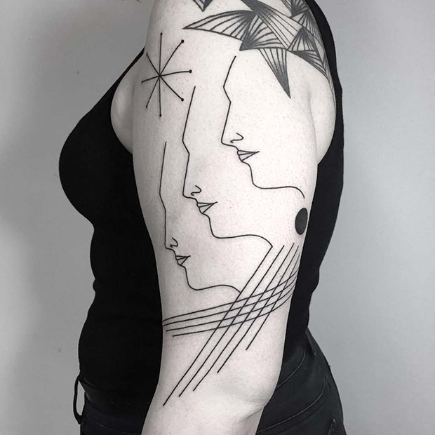 Caleb Kilby cria tattoos minimalistas, expressivas e lindamente ...