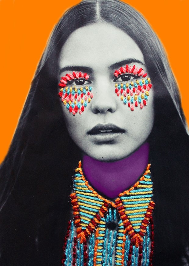 Victoria Villasana usa bordado sobre fotografia e cria fantásticas ...