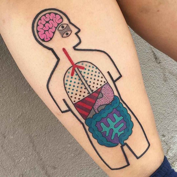 Winston the Whale faz sucesso com suas tatuagens psicodélicas e cheias ...